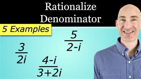 Rationalize The Denominator With Imaginary And Complex Numbers Youtube