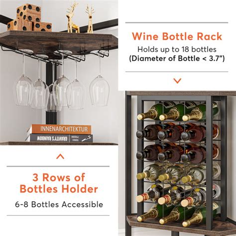Trent Austin Design® Reith 18 Bottle Floor Wine Bottle And Glass Rack