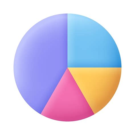 Premium Photo 3d Minimal Front Blank Pie Chart Icon
