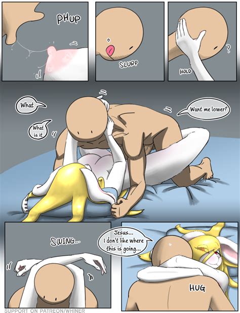 Rule 34 Anthro Blonde Hair Bodily Fluids Comic Duo Embrace English Text Female Hair Hug Human