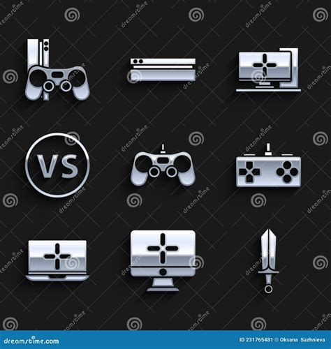 Set Gamepad Computer Monitor Sword For Game Laptop Vs Versus Battle