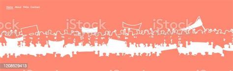 사람들의 실루엣 군중 시위대 들고 시위 포스터 남성 여성 빈 투표 플래카드 시위 연설 정치적 자유 개념 수평 전체 길이 선거에 대한 스톡 벡터 아트 및 기타 이미지 Istock