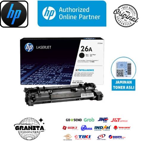 Jual Toner Hp 26a 26a Black Cf226a Original Cartridge Laserjet