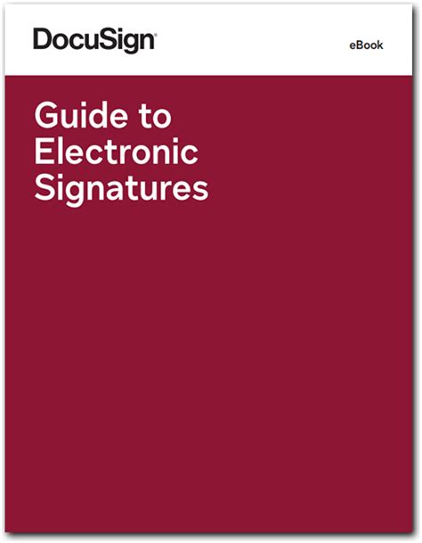 Docusign Guide To Electronic Signatures