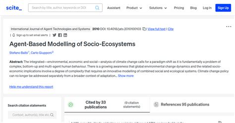 Agent Based Modelling Of Socio Ecosystems