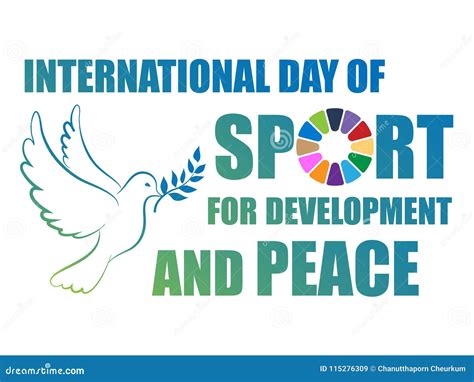 International Day Of Sport For Development And Peace Stock Illustration