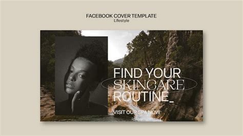 스킨케어 및 뷰티를 위한 소셜 미디어 커버 템플릿 무료 Psd 파일