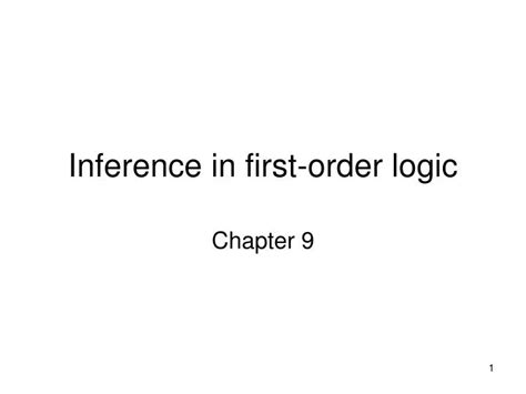 Ppt Inference In First Order Logic Powerpoint Presentation Free