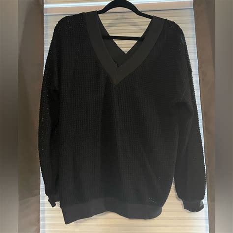 Sweaters Oversized V Neck Waffle Knit Sweater Poshmark
