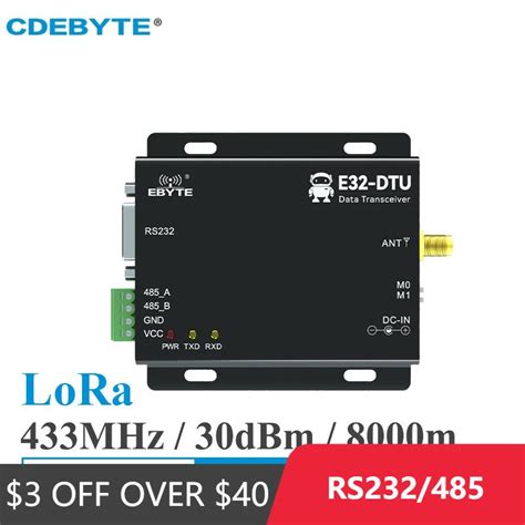 Lora Sx1278 Transmitter Cdebyte E32 Dtu 433l30 V8 Rs232 Rs485 433mhz 30dbm 1w Long Range Iot