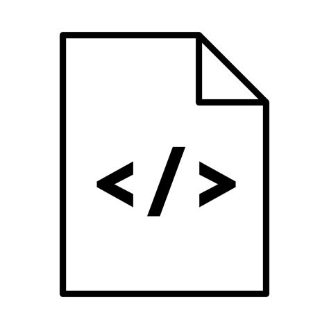 Simple Programming Source Code File Icon 43503050 Vector Art At Vecteezy