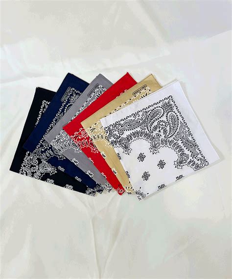 헤이 페이즐리 반다나 6color 두건 머리수건 헤어밴드 헤어터번 스카프 머플러 손수건 패턴 무늬 문양 댄서 댄스복