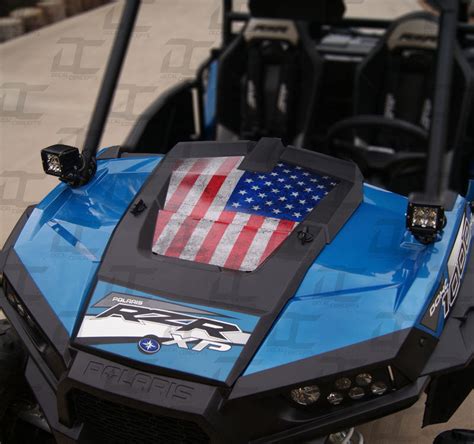 American Flag Hood Accent Decal Graphic For Polaris Rzr 1000 Decal Concepts