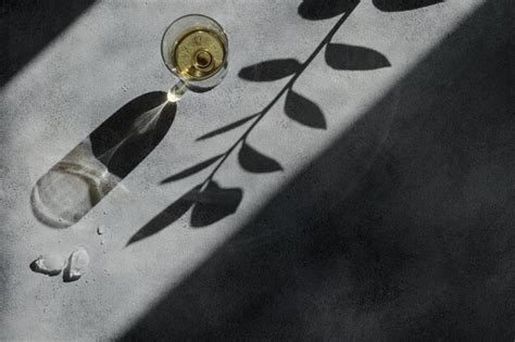 Premium Photo Glass Of Wine With Shadows