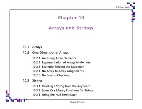 Pdf Chapter 10 Arrays And Strings