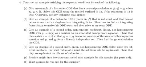 Solved 4 Construct An Example Satisfying The Requested