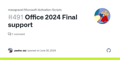 Office 2024 Final Support · Issue 491 · Massgravel Microsoft Activation Scripts · Github