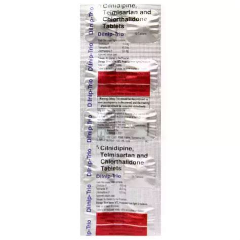 Dilnip Trio Tablet Uses Price Dosage Side Effects Substitute Buy Online