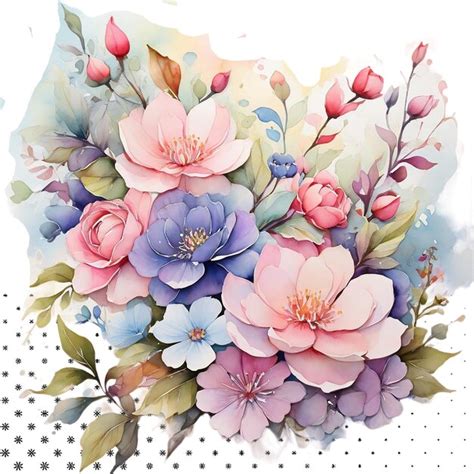 Premium Psd Watercolor Floral Design
