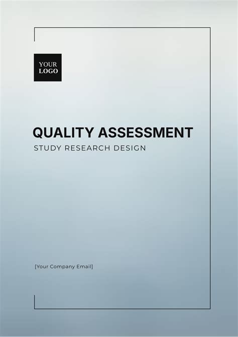 Free Quality Assessment Study Research Process Template To Edit Online