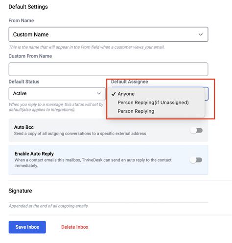 Inbox Settings Explained
