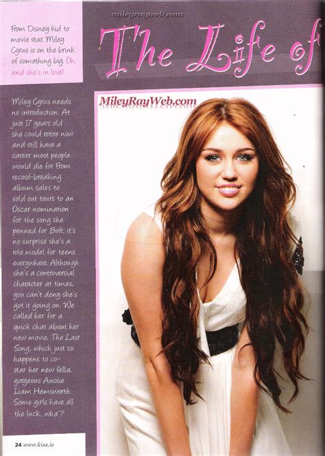 Miley Cyrus In Kiss Magazine Gotceleb