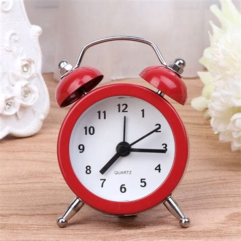 Portable Cute Mini Round Battery Alarm Clock Deskt Grandado