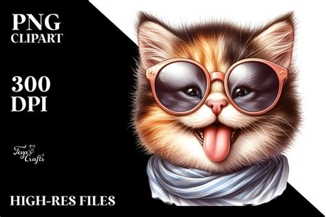 Funny Cute Kitten Smiling Clipart