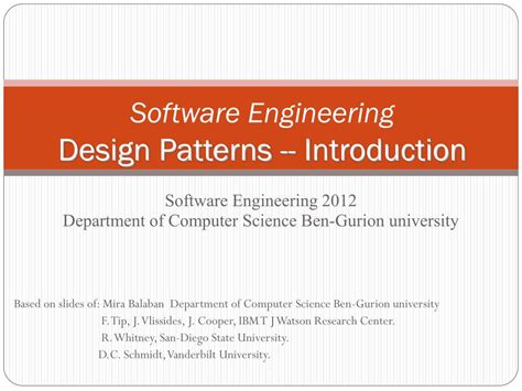 Ppt Software Engineering Design Patterns Introduction Powerpoint