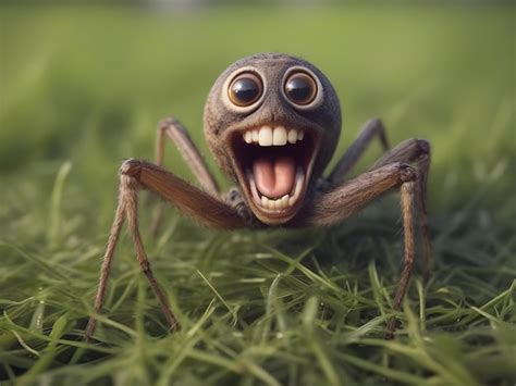 Premium Photo Artificial Intelligence Generated Image Of Cartoon Jumping Spider Smiling Like