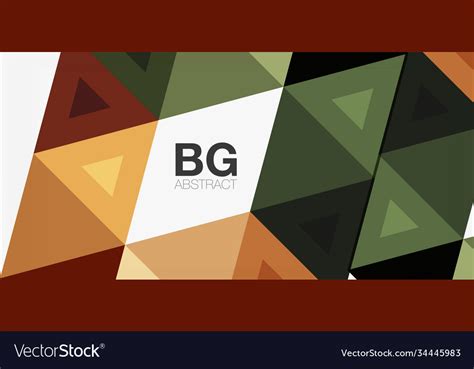 Mosaic Triangle Pattern Abstract Background Vector Image