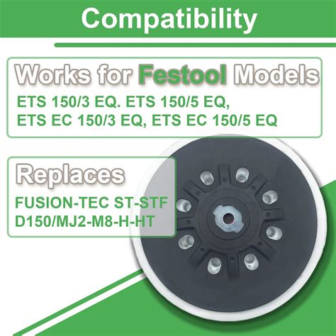 202458 6 Inch Hook And Loop Sanding Discs For Festool Ets 1503 Eq Ets