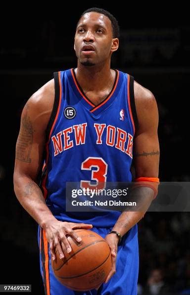 Tracy Mcgrady Of The New York Knicks Shoots A Free Throw Against The