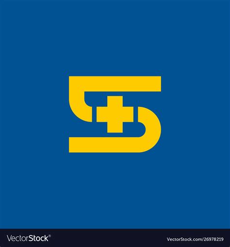 And Symbol Plusl Logo Five Plus Design Vector Image