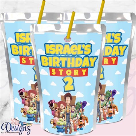 Toy Story Drink Labels Toy Storybirthday Party Toy Story Etsy