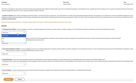 Conflict Of Interest Extend App Workday Marketplace