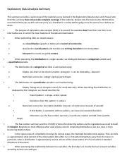 Exploratory Data Analysis Summary Docx Exploratory Data Analysis Summary This Summary Provides
