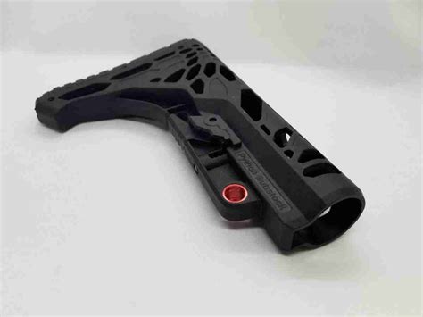 Black Minimalist Collapsible Python Stock Design Stock 3cr Tactical