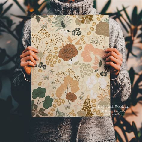 Pattern Paper Sheet Mockup Fabric Mockup Psd Textile Mockup Easy To Use Photoshop Mockup