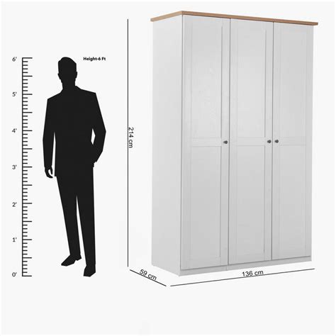 اشتري خزانة ملابس 3 أبواب من هامبتون أونلاين هوم بوكس السعودية