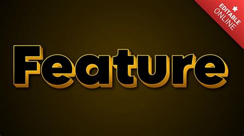 Feature Text Effect Generator