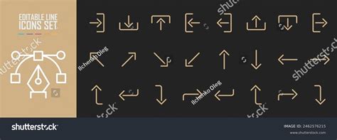 Wayfinding System Direction Arrow Linear Modern Stock Vector Royalty