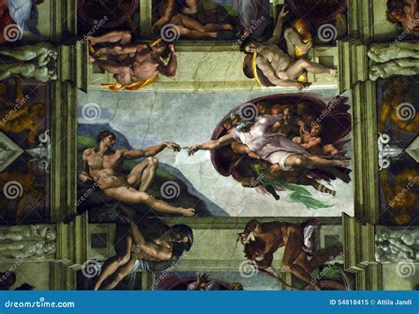 Michelangelo Creation Of Adam Vatican Editorial Image Image Of