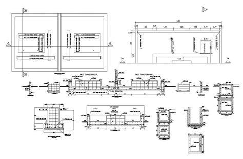 Reinforcement Detail 2d View Cad Construction Block Layout Autocad File