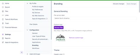 File Server Label Custom Logo And Theme Color Egnyte