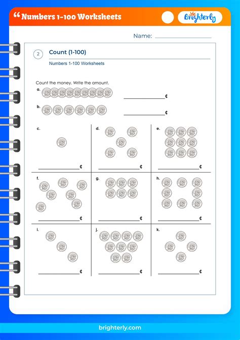 Printable Numbers 1 100 Worksheets