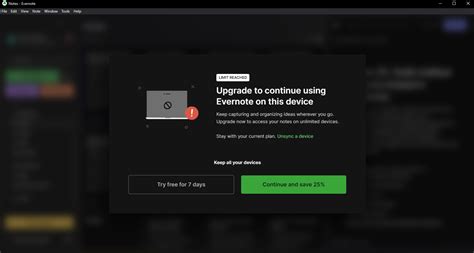 Cant Export Notes From Evernote Because Of Upgrade Pop Up
