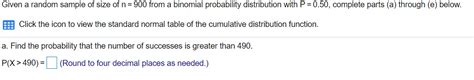 solved given a random sample of size of n 900 from a