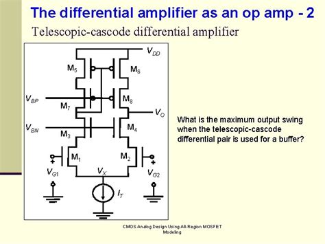 Mosfet Cascode Differential Amplifier Op