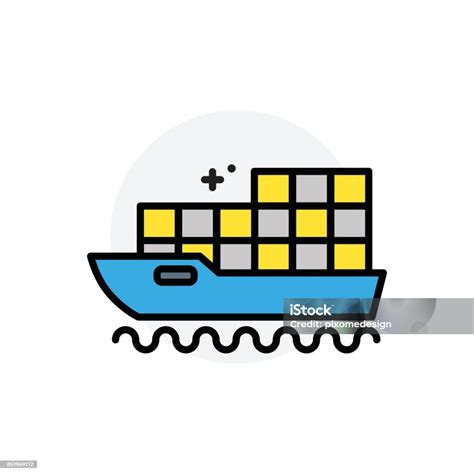 선박 운송 개념 절연 선 벡터 일러스트 레이 션 편집 아이콘 0명에 대한 스톡 벡터 아트 및 기타 이미지 0명 개념 개념과 주제 Istock